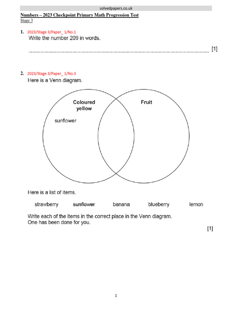 2023-Numbers-Checkpoint Primary Math Progression Stage-3 | PDF ...