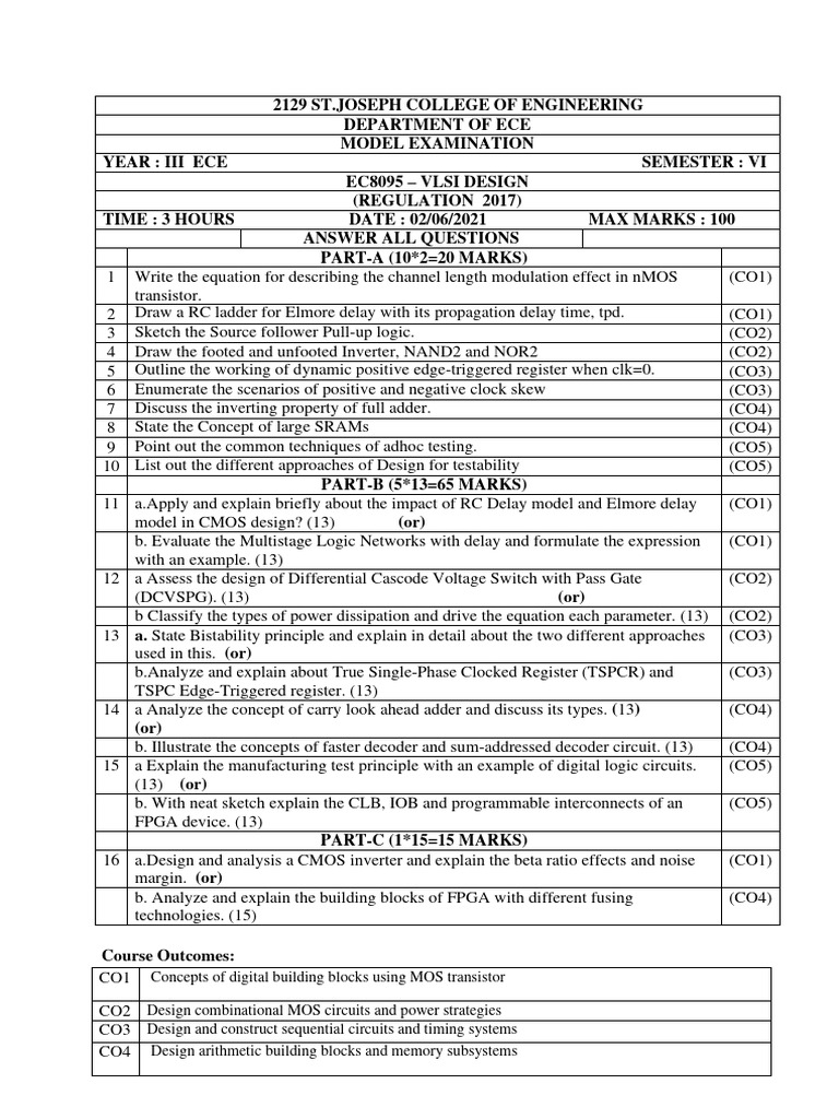 Vlsi Model 4-QP | PDF | Cmos | Logic Gate