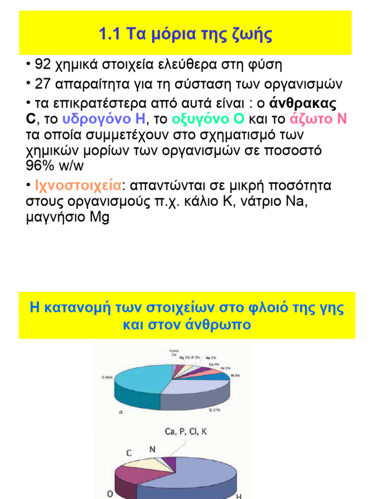 1.1 Τα Μόρια Της Ζωής | PDF