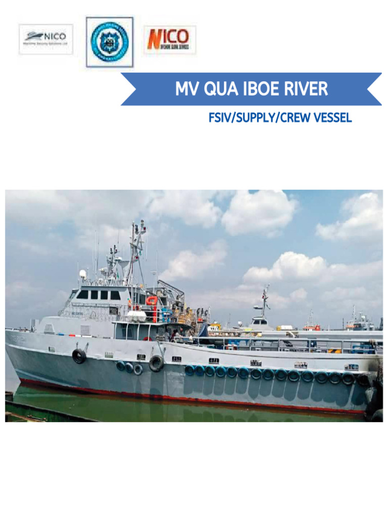 MV Qua-Iboe River Vessel Spec Sheet | PDF | Tonnage | Ships