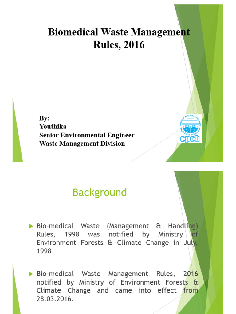 Biomedical Waste Rules | Download Free PDF | Waste Management | Waste