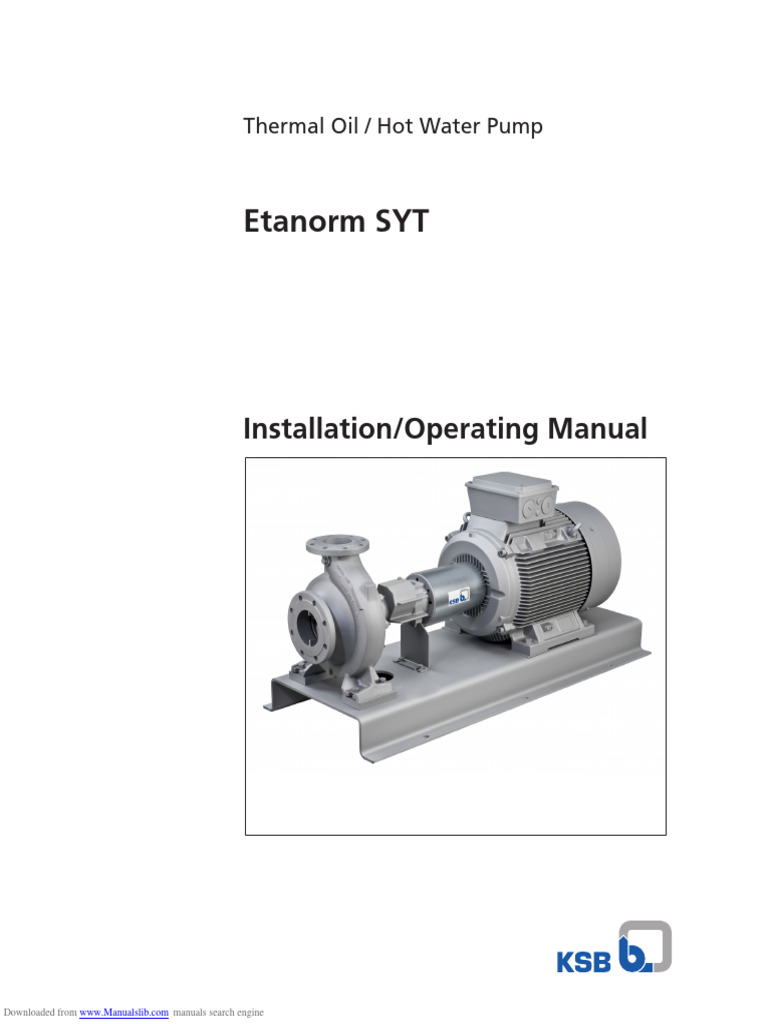 Etanorm Syt | PDF | Pump | Safety