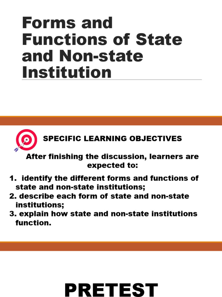 State and Non-State Institutions Overview | PDF | Banks | Securities ...