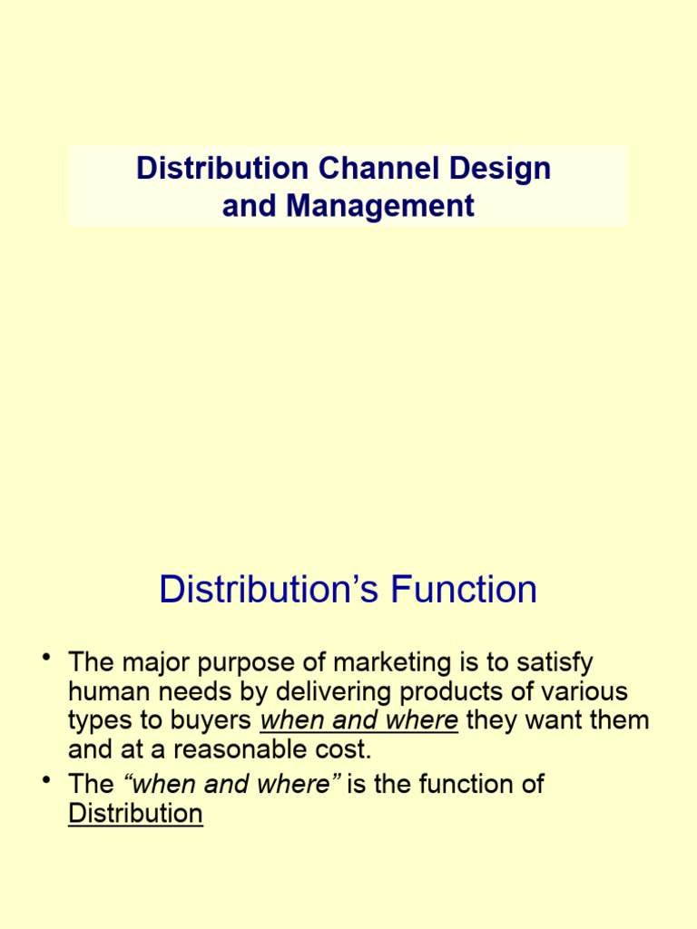 Sales and Distribution Management | PDF | Marketing | Sales