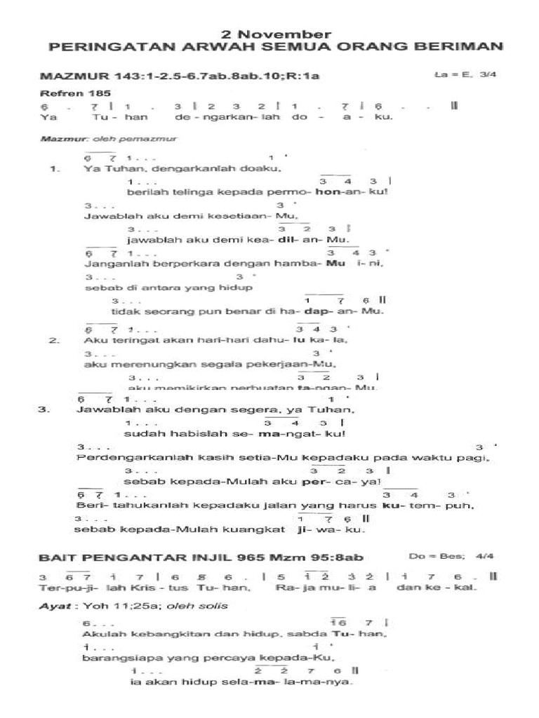 Mazmur 2 November | PDF
