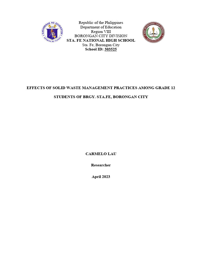 3i Paper | PDF | Waste | Statistics