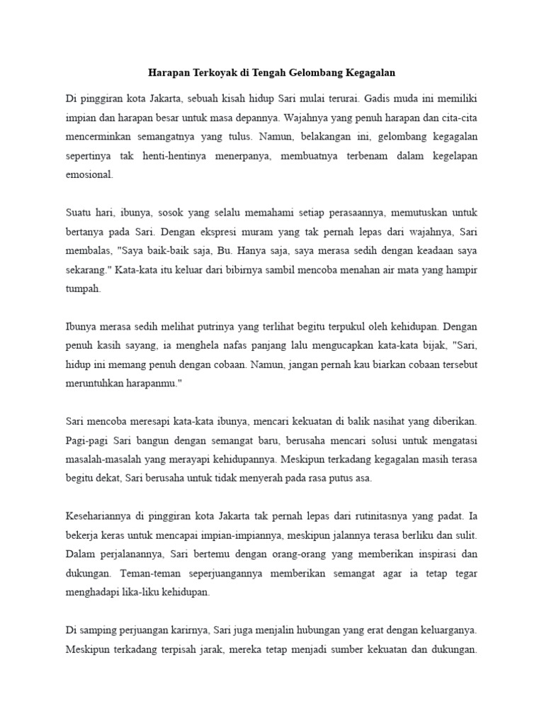 Harapan Terkoyak Di Tengah Gelombang Kegagalan | PDF