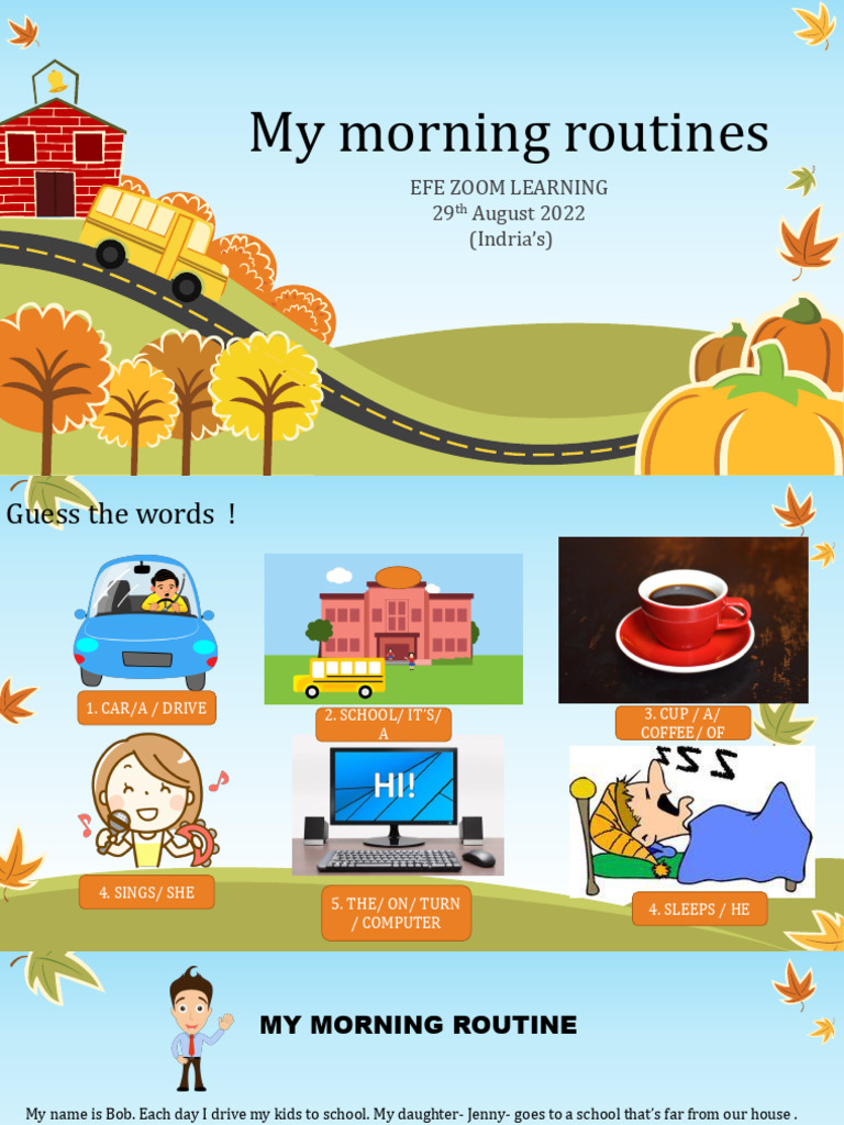 Bob's Morning Routine Explained | PDF