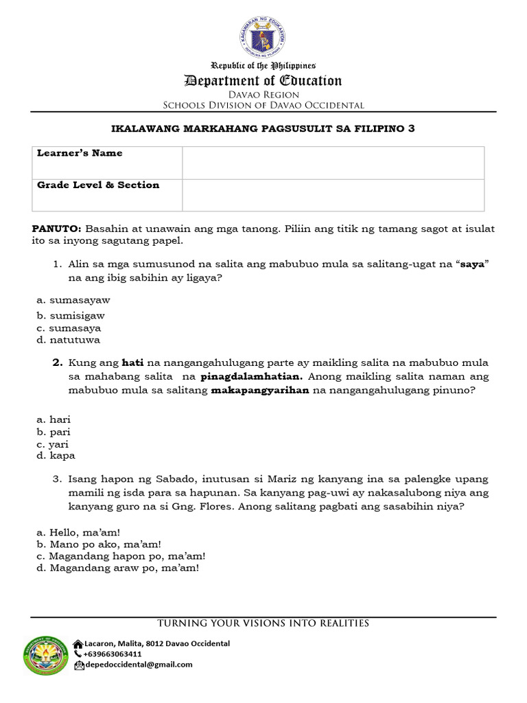 Grade-3 TQ | PDF