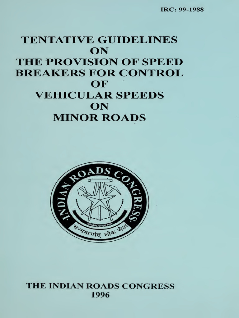 Irc Gov in 099 1988 | PDF | Traffic | Road