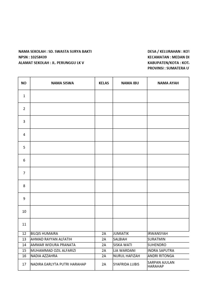 Form Usulan Pip 2024 | PDF