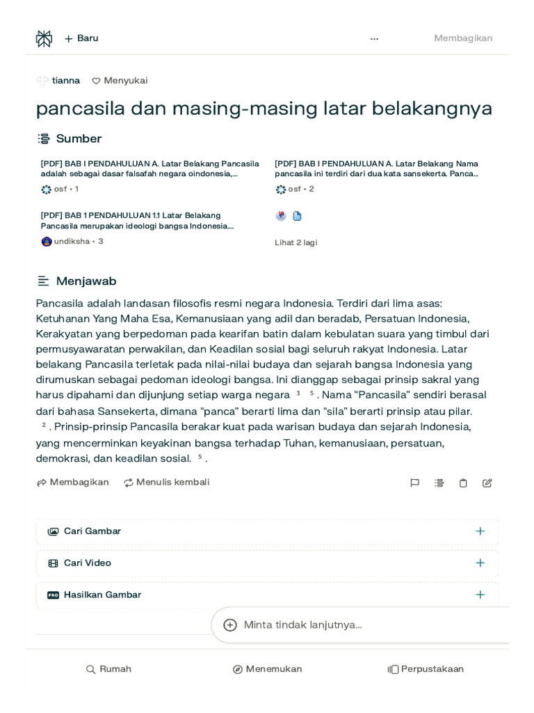 Pancasila Dan Masing-Masing Latar Belakangnya | PDF