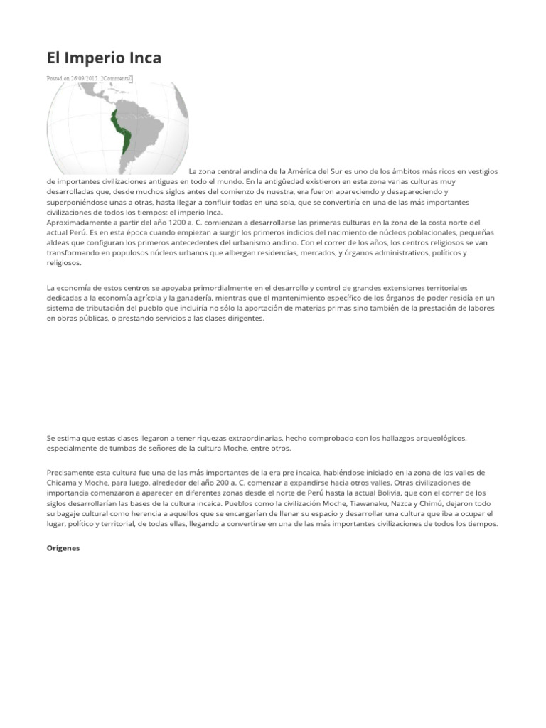 Inka 4 | PDF | Imperio Inca | Perú