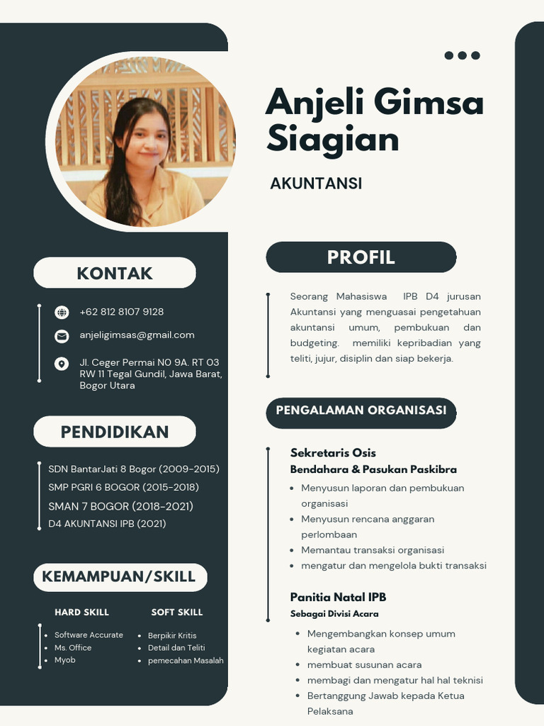 CV Anjeli Gimsa Siagian | PDF
