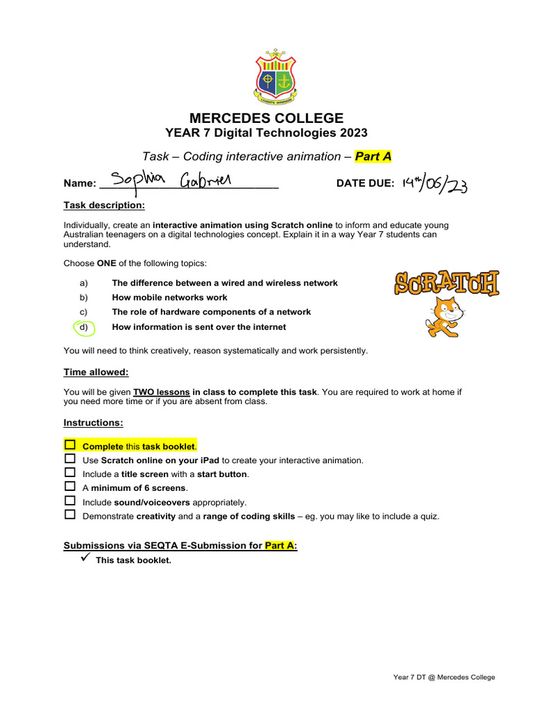 Year 7 Interactive Animation Task | PDF | Social Media | Popular ...