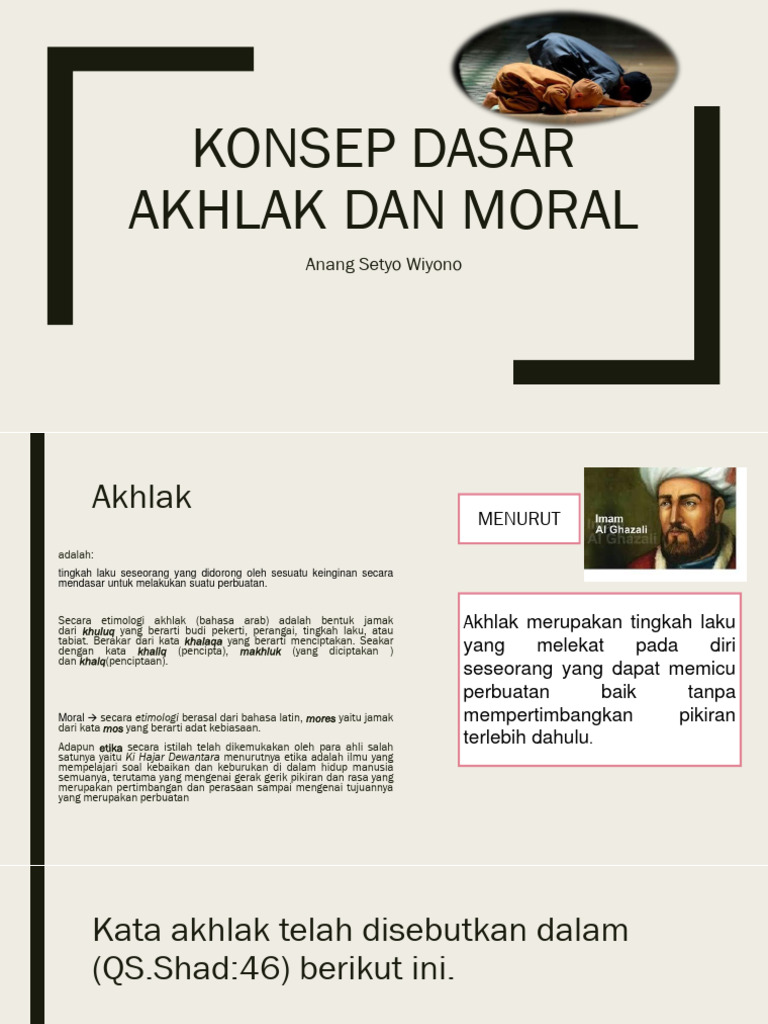 Konsep Dasar Akhlak | PDF