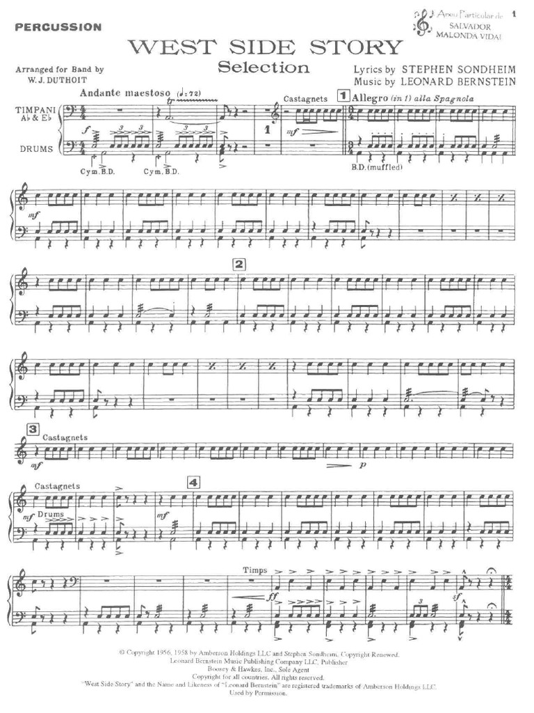 West Side Story - Arr. W. J. Duthoit-Páginas-2 | PDF