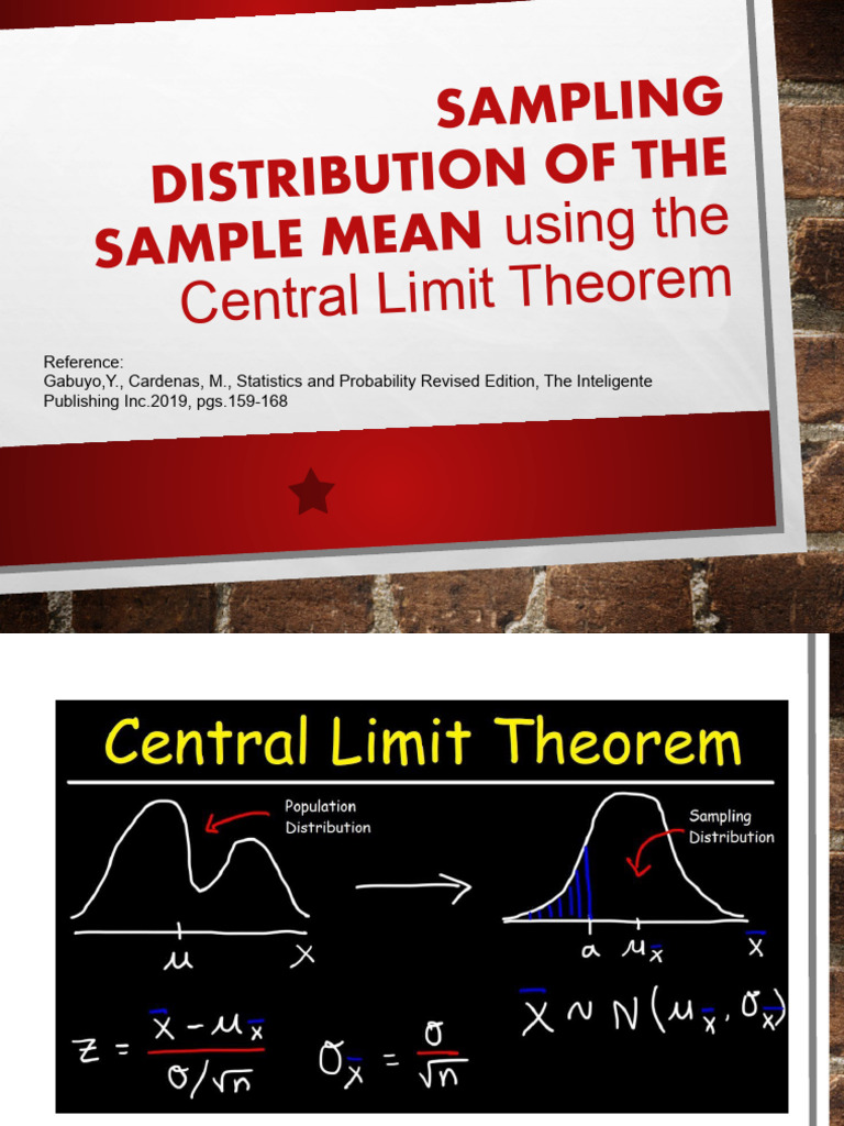 M4 Sampling Distribution Central Limit Theorem | PDF