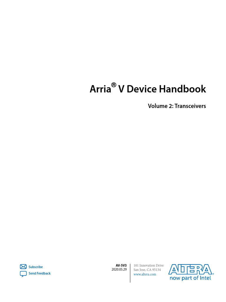 Arria V Device Handbook: Volume 2: Transceivers | PDF | Field Programmable Gate Array | Computing