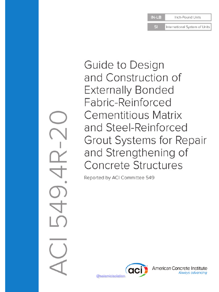 ACI PRC 549 4 20 Guide To Design and Construction of Externally | PDF ...