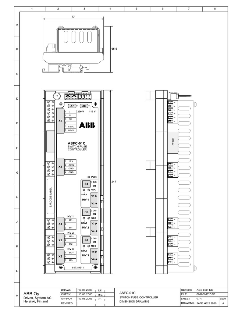 ASFC-01 Dimension Drawing | PDF