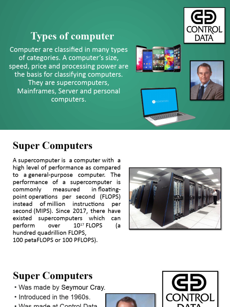 (SEPT 4, 2023 - SEPT. 8, 2023) WEEK 1 - Grade 7 Types of Computer | PDF | Personal Computers ...