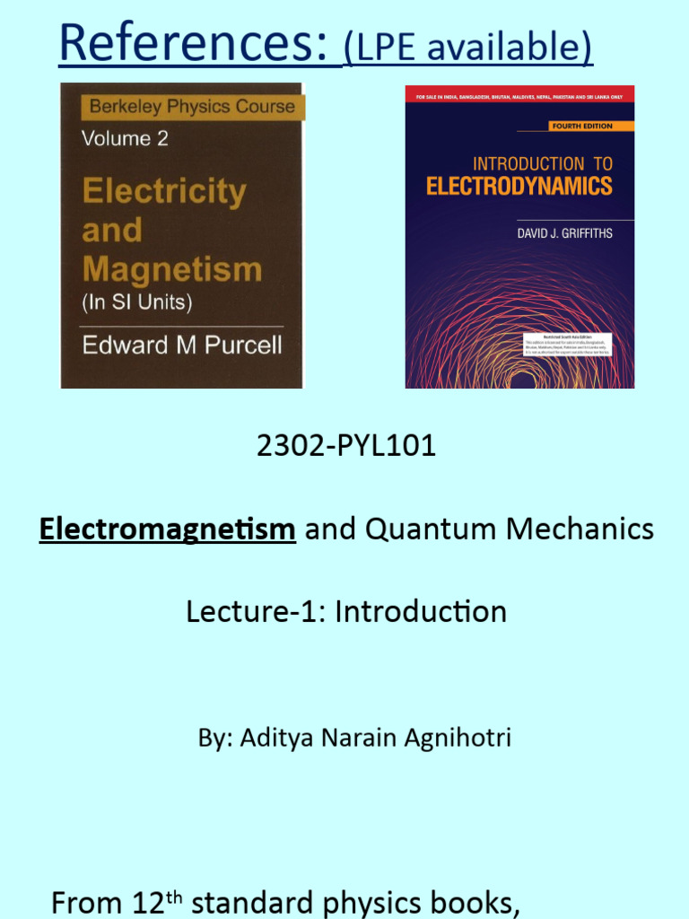 Introduction to Electromagnetism Concepts | PDF | Electric Charge | Force