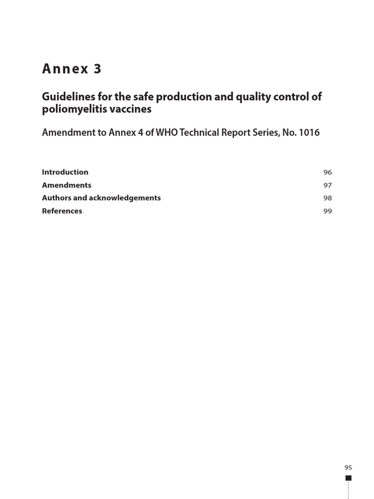 TRS 1028 Annex 3 PV Safe Production & Quality Control (Amendment To ... TRS 1028 Annex 3 PV Safe Production & Quality Control (Amendment To ...