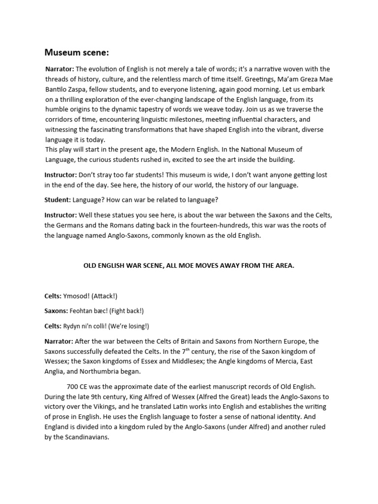 Final Script ELS | Download Free PDF | English Language | Anglo Saxons