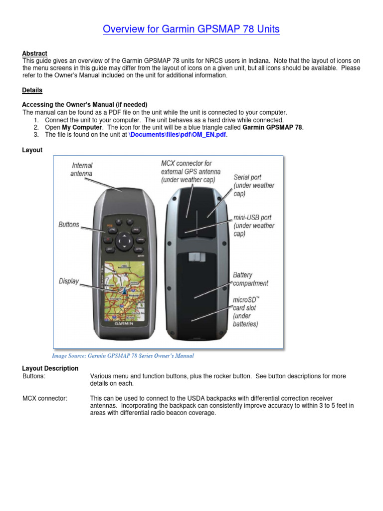 Garmin Handheld Gpsmap 78 | PDF | Menu (Computing) | Icon (Computing)