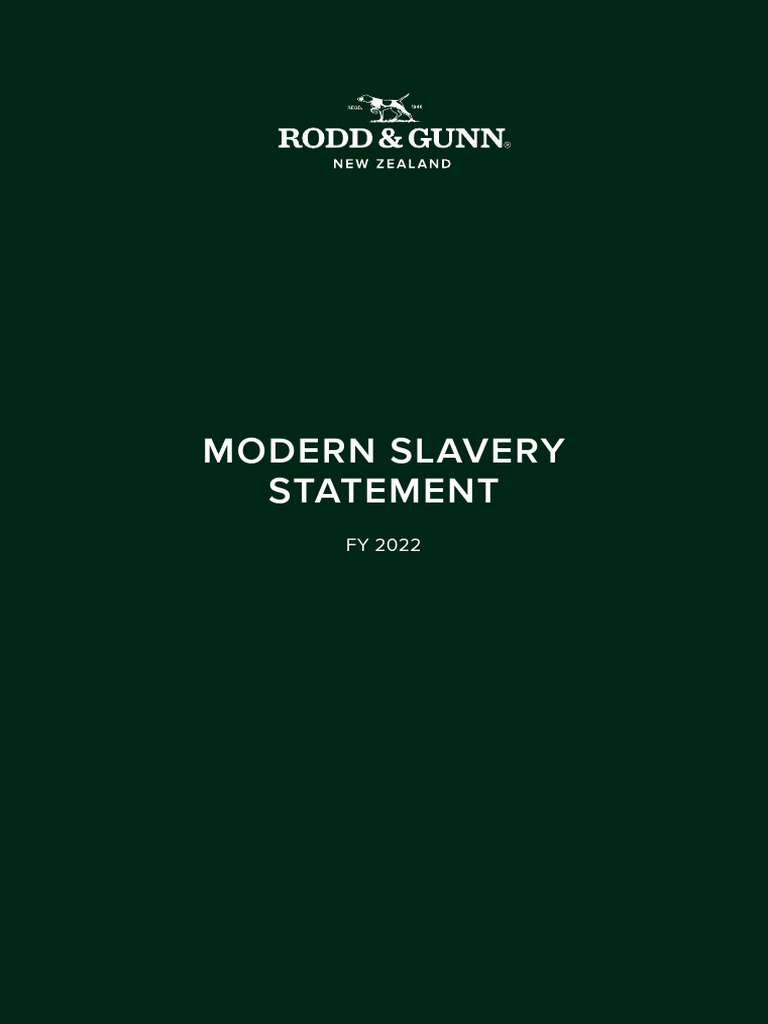 Rodd and Gunn Modern Slavery Statement | PDF | Supply Chain | Migrant ...
