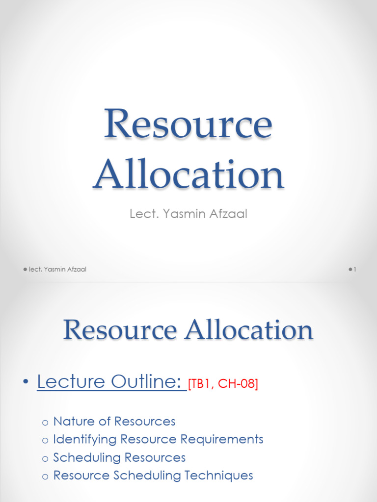 Resource Allocation WEEK#1314 | PDF | Business | Economies