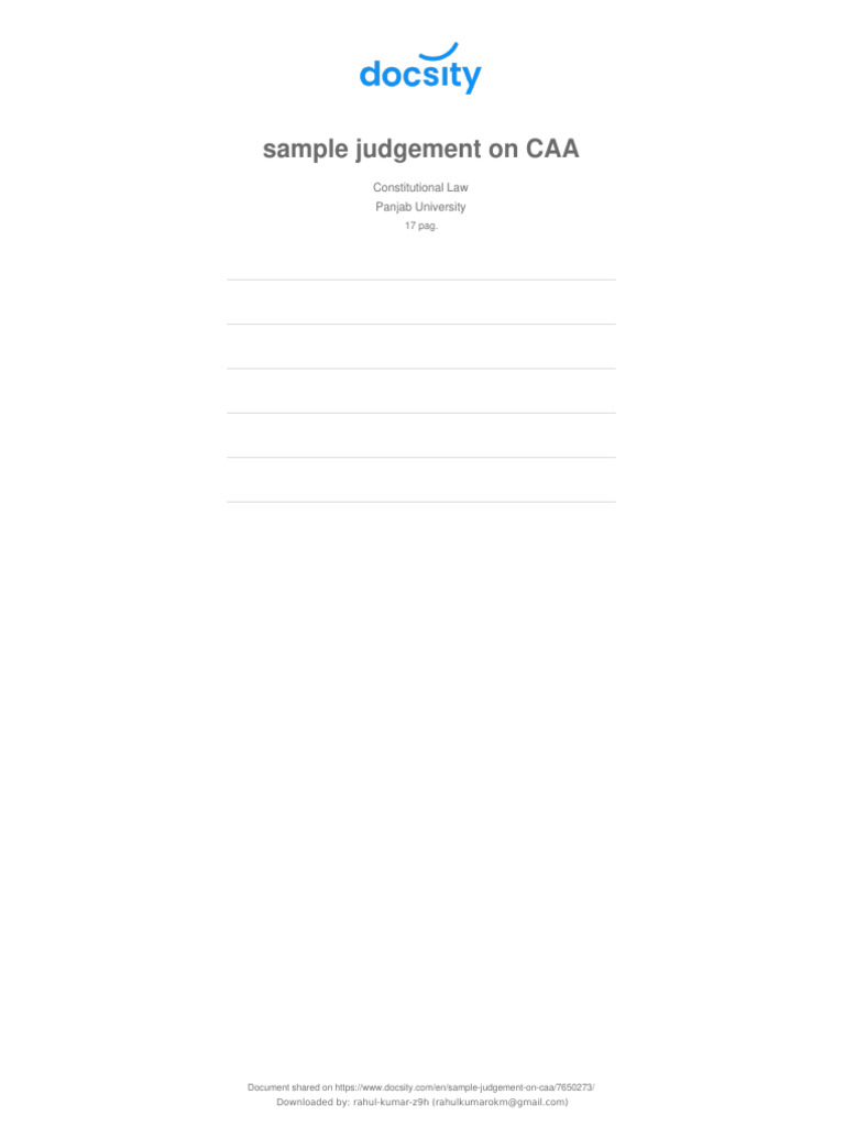 Docsity Sample Judgement On Caa | PDF | Constitution | Public Law