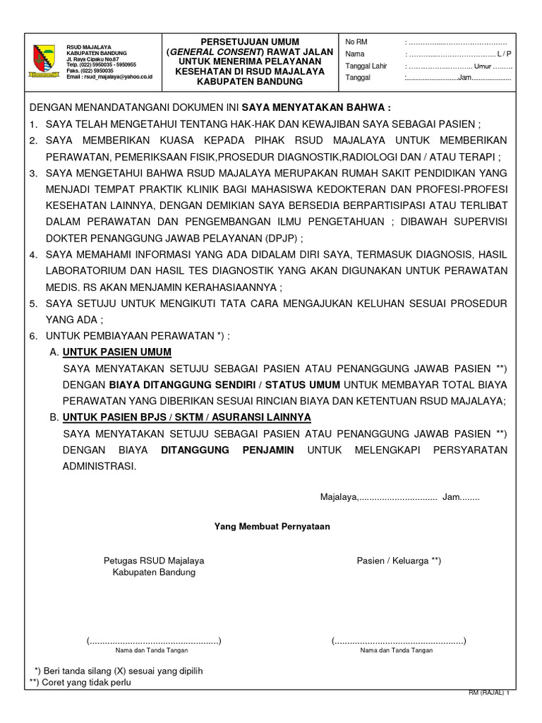 Isi Dokumen Rekam Medis | PDF