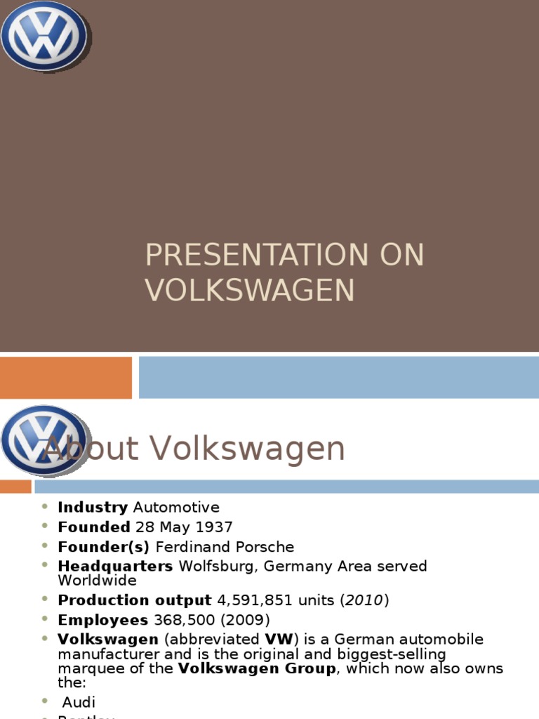 VW | PDF | Volkswagen | Volkswagen Group