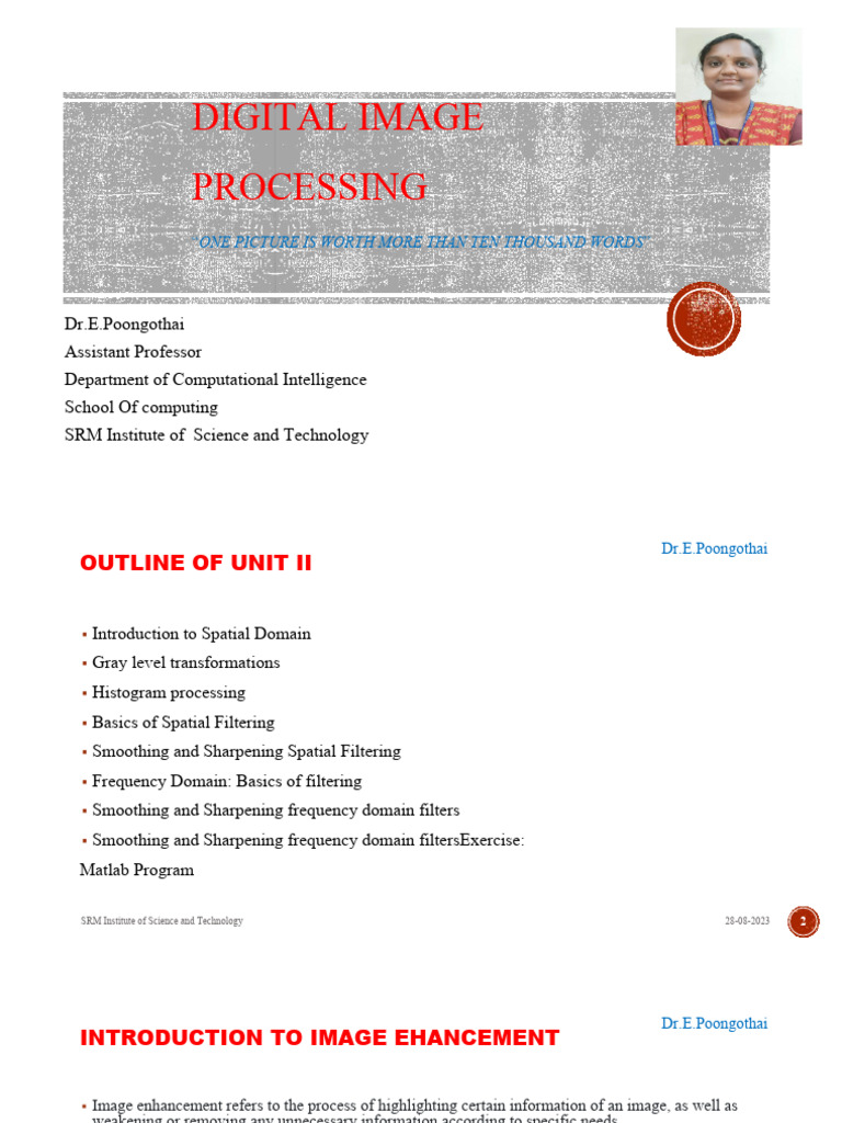DIP-UNIT II-Poongothai | PDF | Technology & Engineering