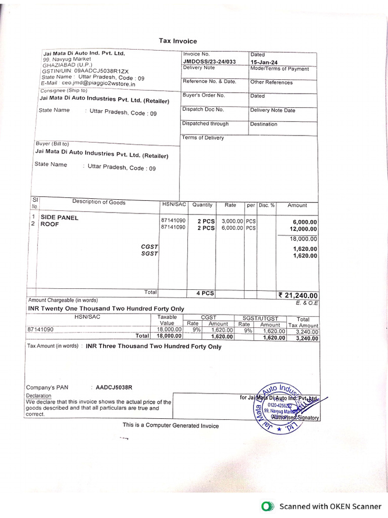 Repair Invoice | PDF