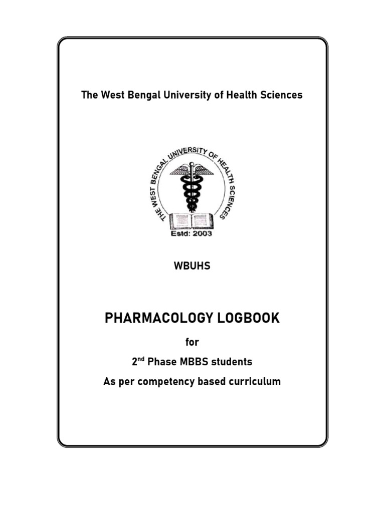 W B U H S-Pharmacology-log-book | PDF | Medical Prescription | Pharmacology