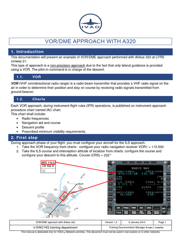 Vordme Approach With A320 Ivao PDF | PDF | Aviation | Aircraft
