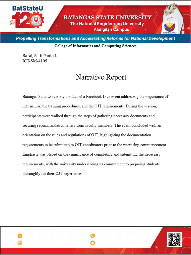 Narrative Report | PDF