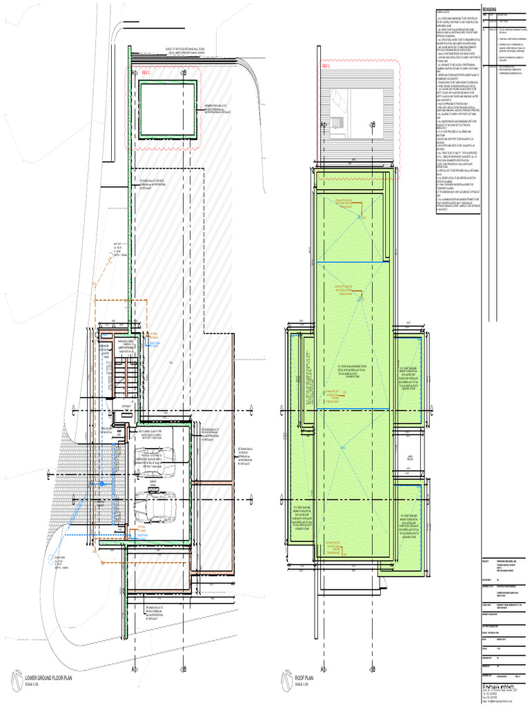 003 LGF Roof Plan A0 Unit 6 Rev C | PDF | Plumbing | Wall
