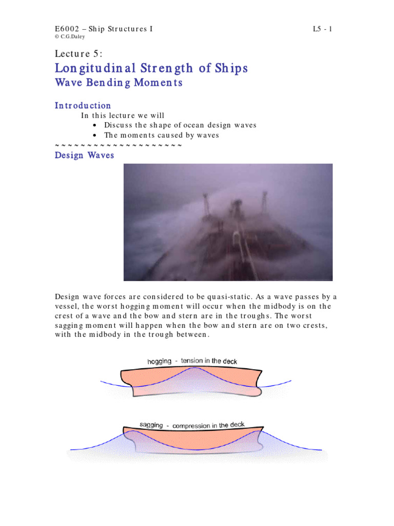 Notes Wave Bending Moment | PDF