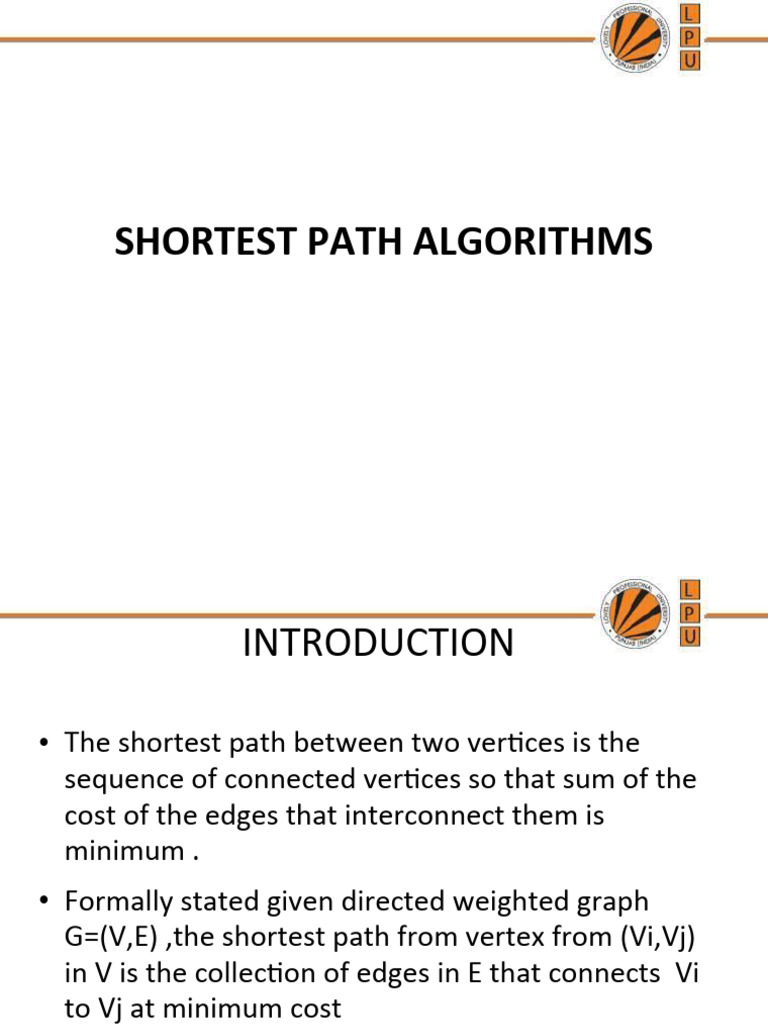 16.shortest Path Algorithms | PDF