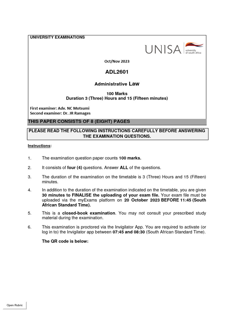 Adl2601 Eqp Oct-Nov 2023 | PDF