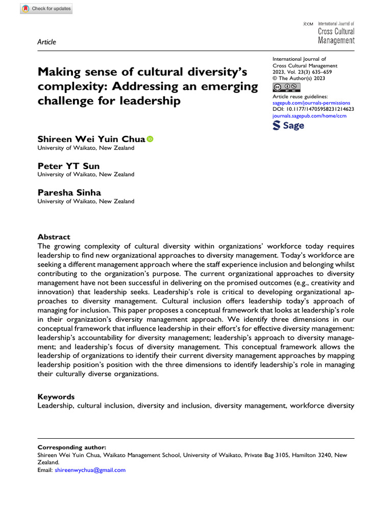 Chua Et Al 2023 Making Sense of Cultural Diversity S Complexity ... Chua Et Al 2023 Making Sense of Cultural Diversity S Complexity ...