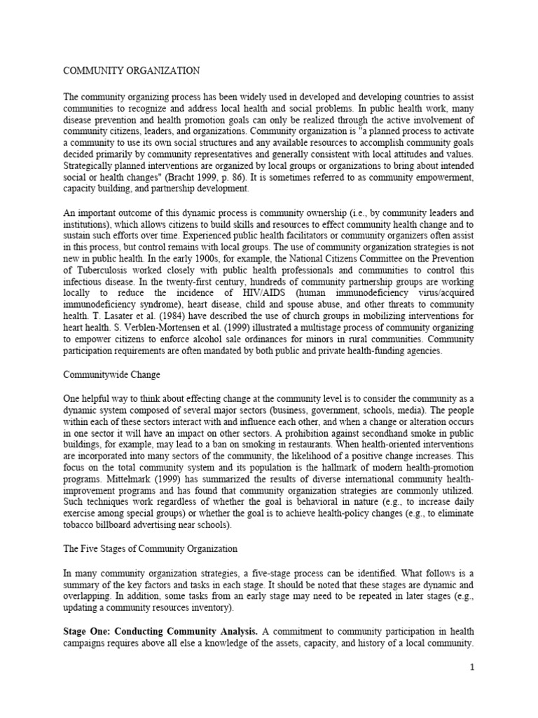 Community Organization | PDF | Community Organizing | Community Community Organization | PDF | Community Organizing | Community
