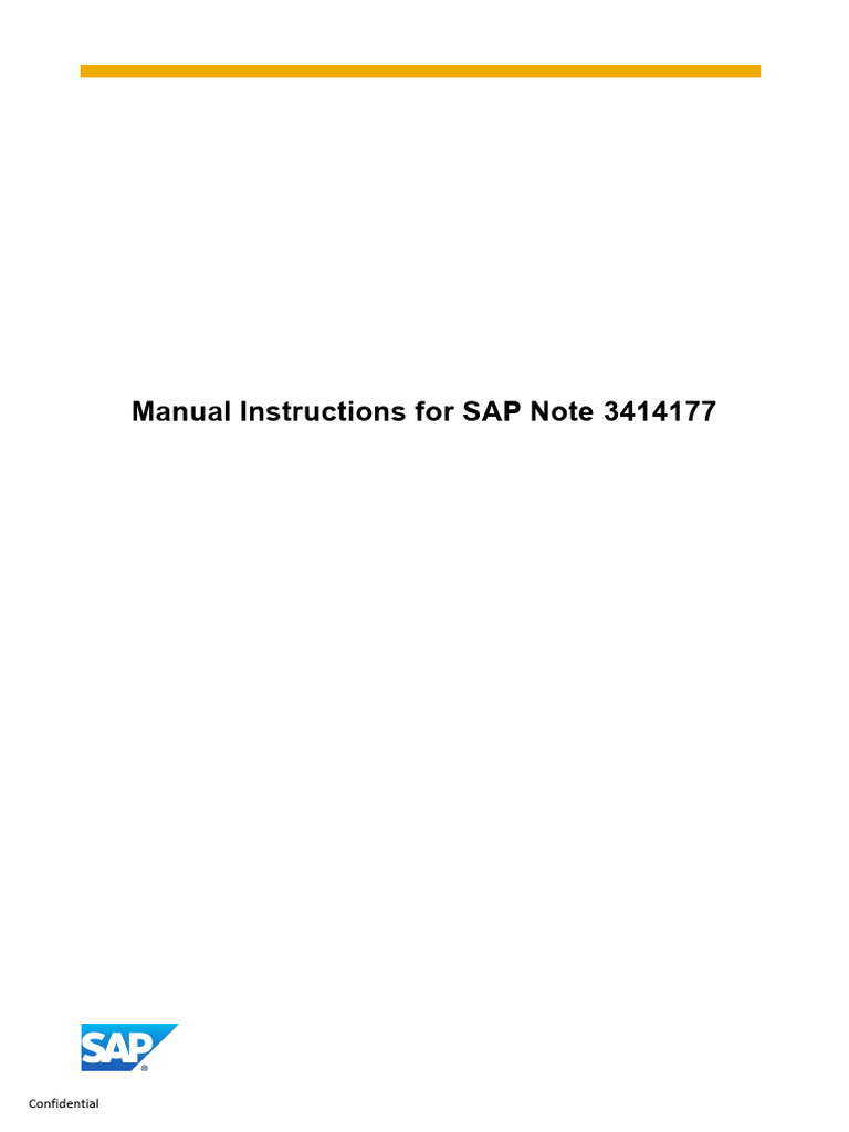 Manual Instructions For SAP Note 3414177 | PDF | Computer Science | Software