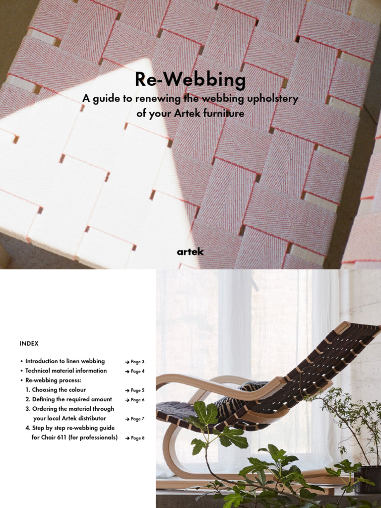 Artek Re Webbing Guide 3820749 | PDF | Chair | Upholstery