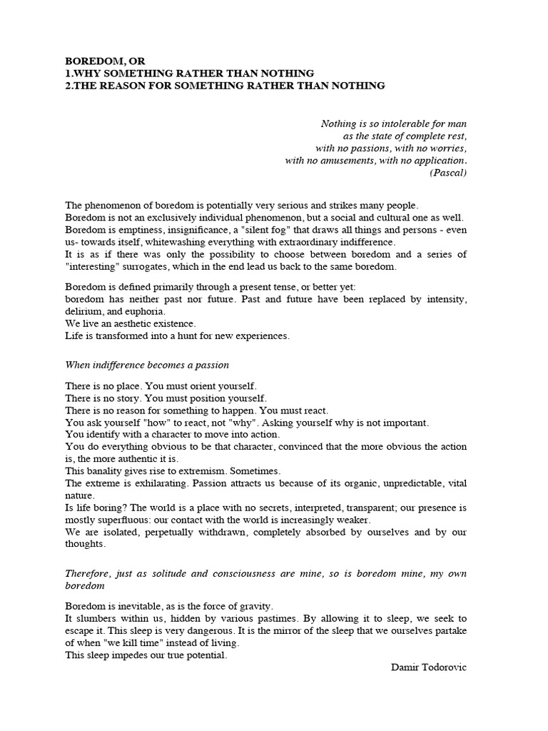 BOREDOM | PDF | Psychology