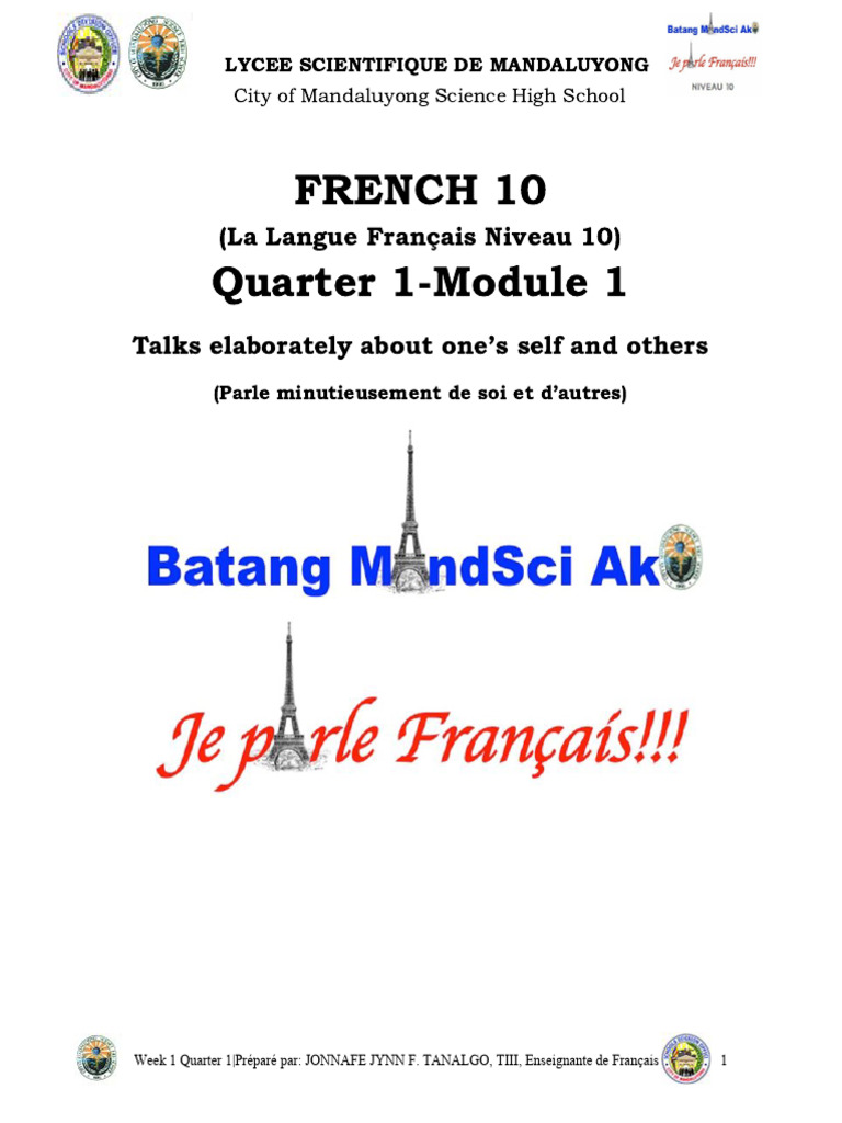 French Module Week1 | PDF | Human Communication | Linguistics